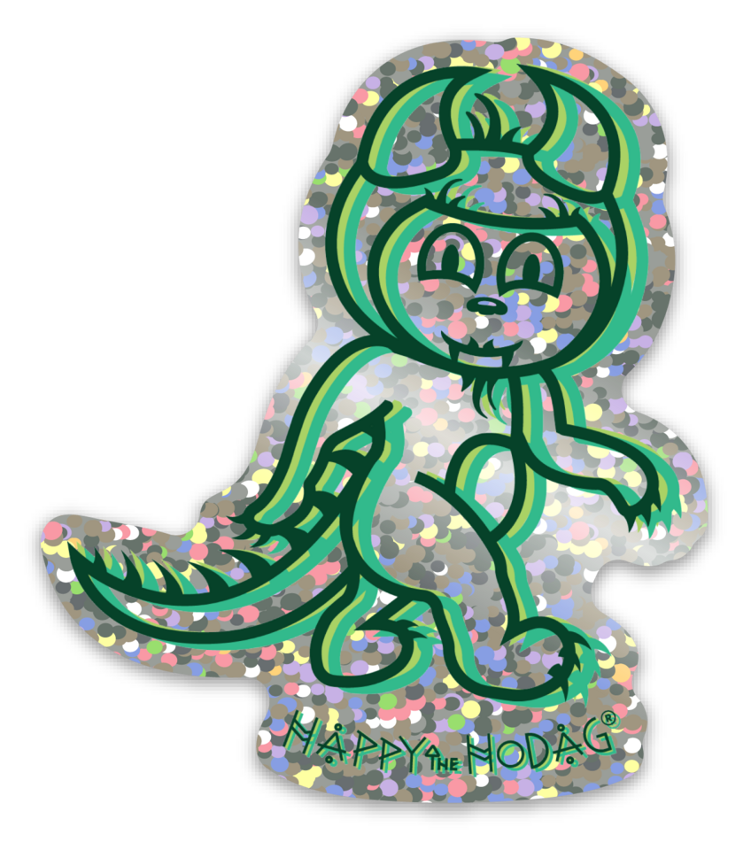 Happy Hodag Squatch Glitter Sticker – HODAG