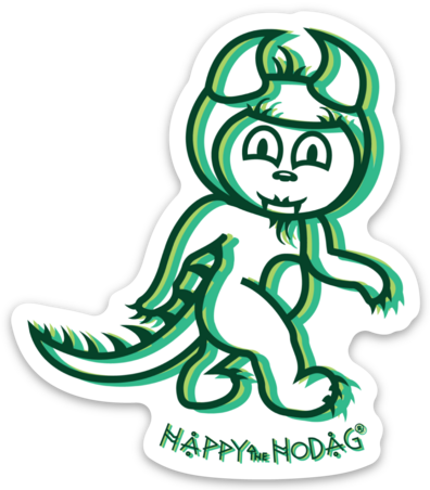 Happy Hodag Squatch Simple Sticker – Happy The Hodag